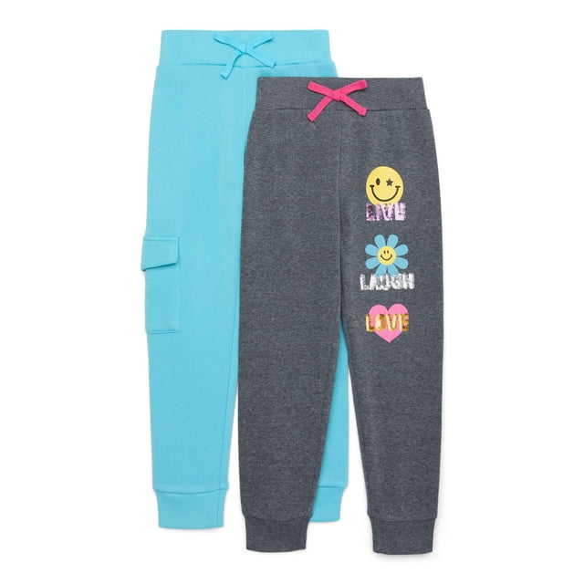 Dreamstar Girls Fleece Jogger Sweatpants, 2-Pack, Sizes 4-16 - Walmart.com