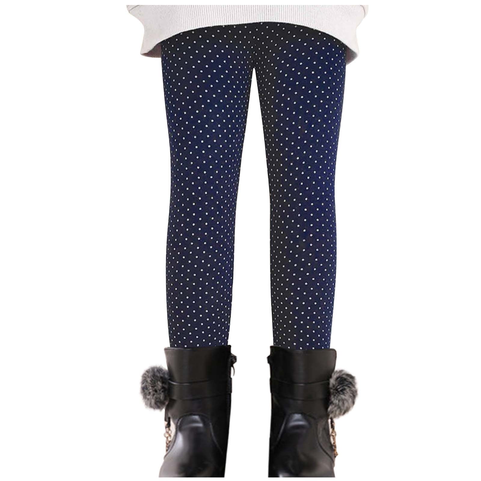 Savings Girls Fleece Lined Leggings Toddler Kids Winter Warm Cute ...