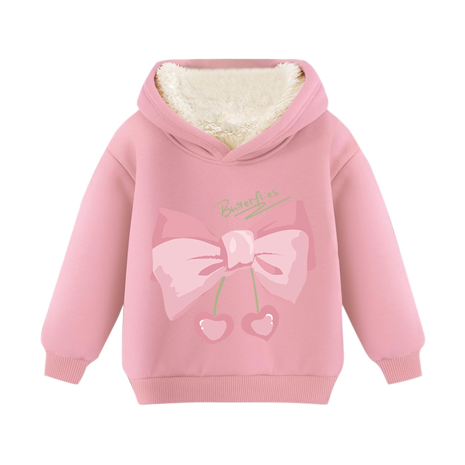 Girls Fleece Lined Sweatshirt Winter Warm Long Sleeve Hoodies Gifts for ...