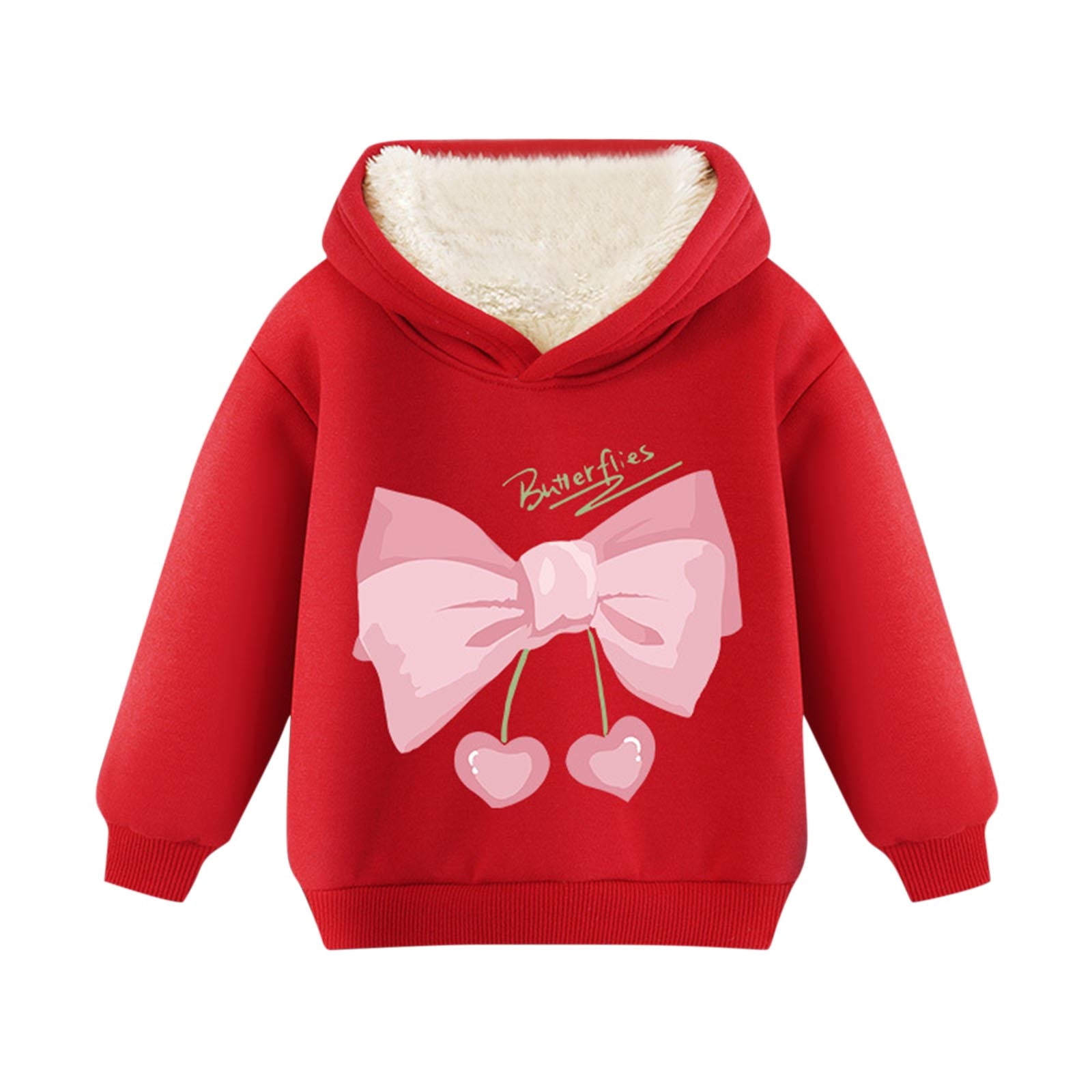 Girls Fleece Lined Sweatshirt Winter Warm Long Sleeve Hoodies Gifts for ...