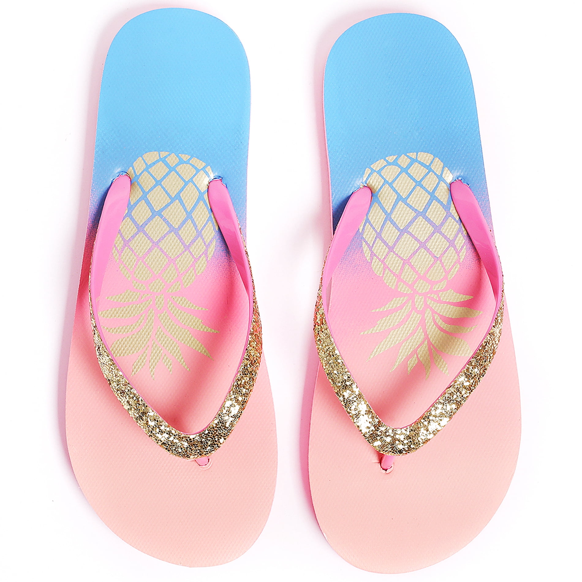 Girls Flip Flop Sandals - Little/Big Kids Animal Fruit Print, Easy-On ...