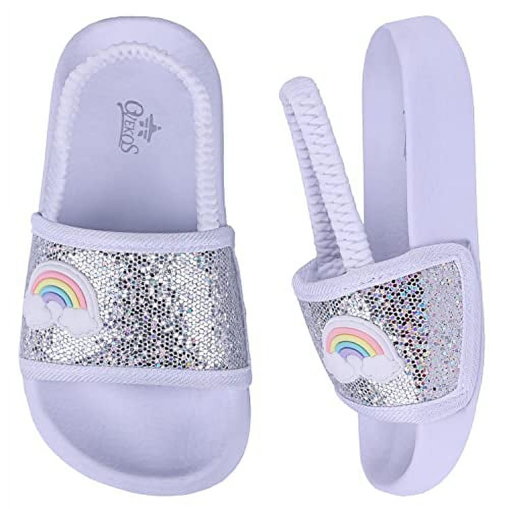 Girls Flip Flops Boys Summer Slippers Kids Glitter Sliders Beach ...