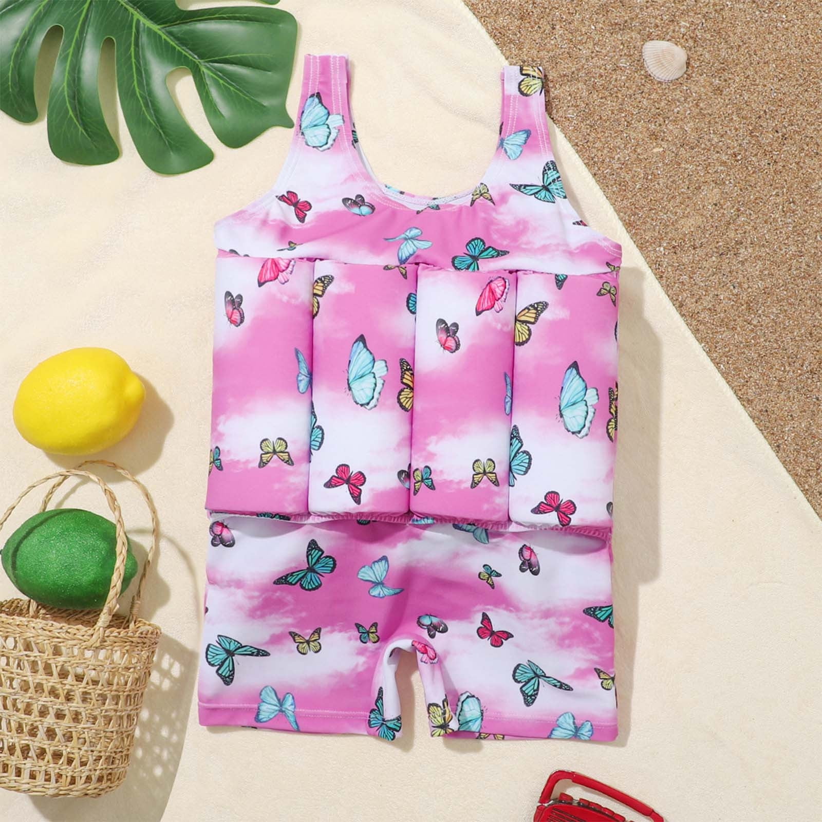 Girls Floatation Swimsuit Buoyancy Float Suit One Piece Floating ...