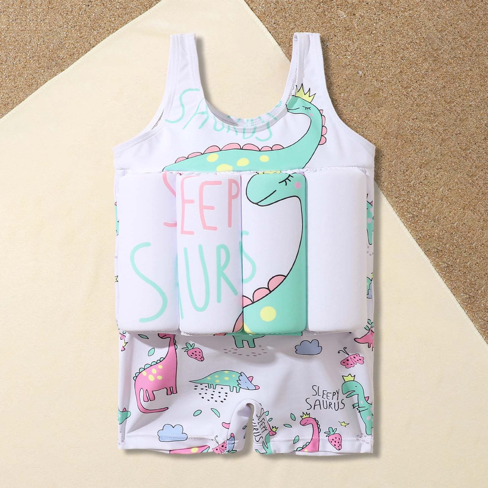 Girls Floatation Swimsuit Buoyancy Float Suit One Piece Floating ...