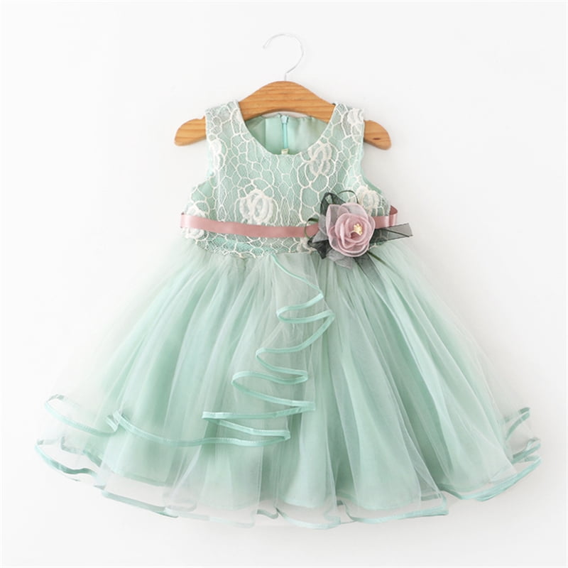Girls Fluffy Cake Smash Dresses For Kids Toddler Lace Backless Wedding ...