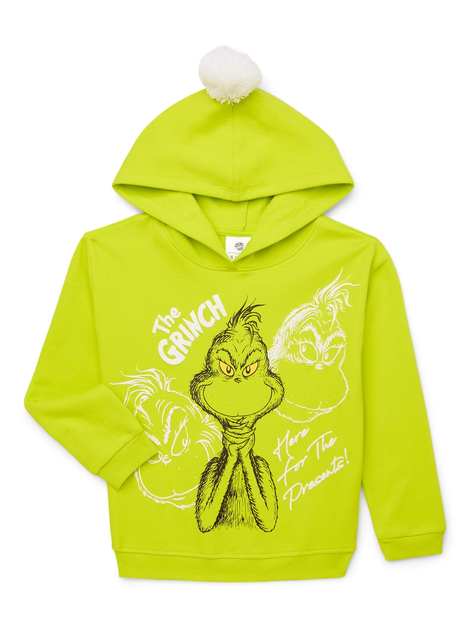 Dr. Seuss' The Grinch Girls Pullover Fleece Hoodie Sweatshirt, Sizes 4 ...