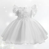 Girls Formal Dress White Dresses for Girls Toddler Tulle Dress Girls ...