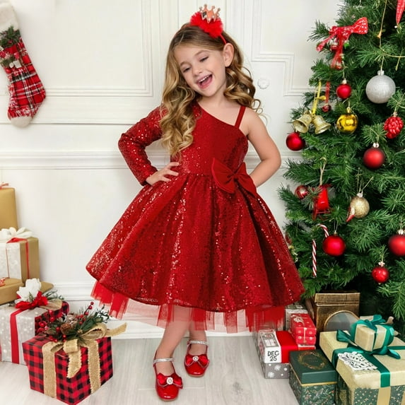 Girls Formal Dresses Red Dress Girls Tulle Flower Girl Dress Fancy ...