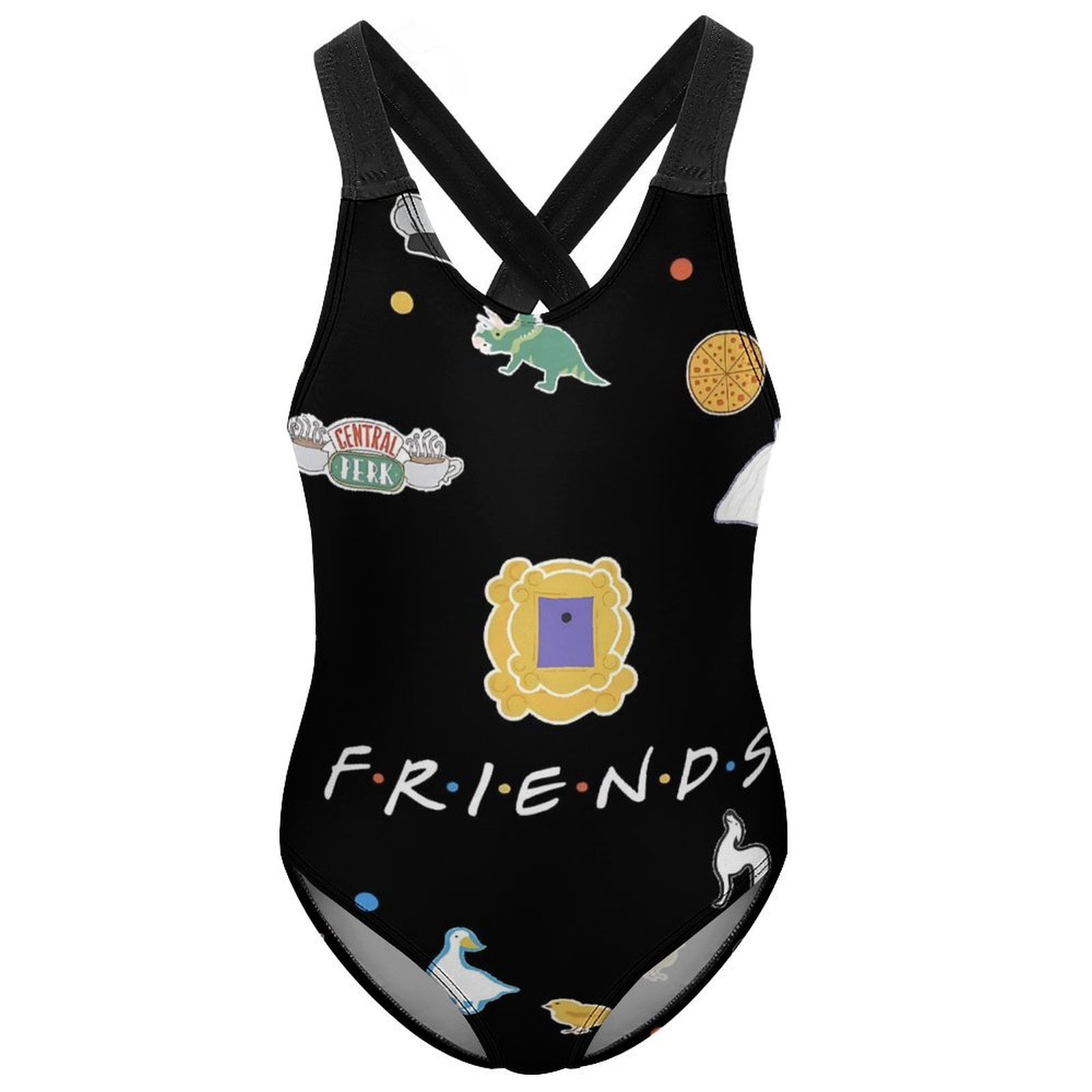 Girls Friend TV Show One Piece Swimsuits Bathing Suits Cross Back ...