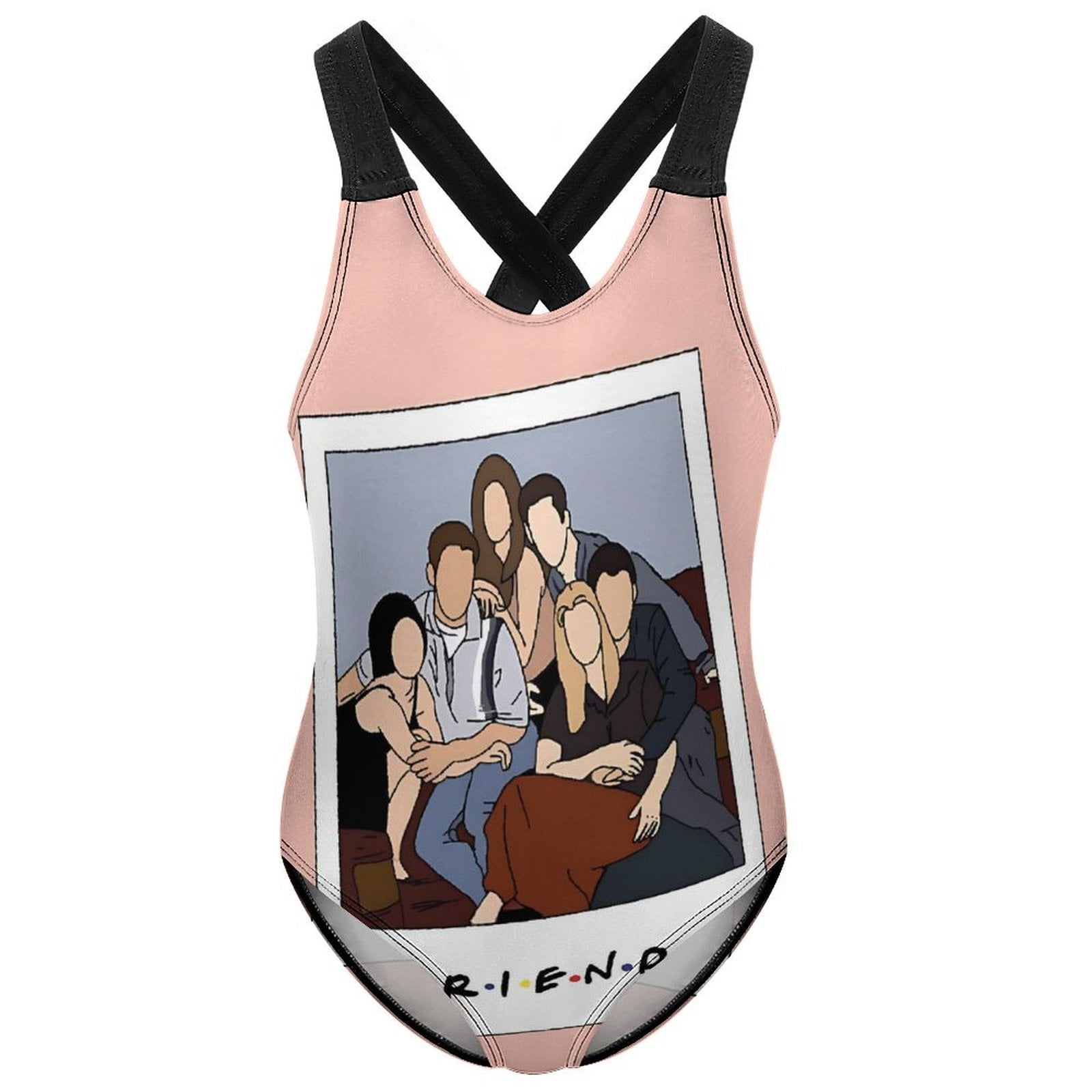 Girls Friend TV Show One Piece Swimsuits Bathing Suits Cross Back ...