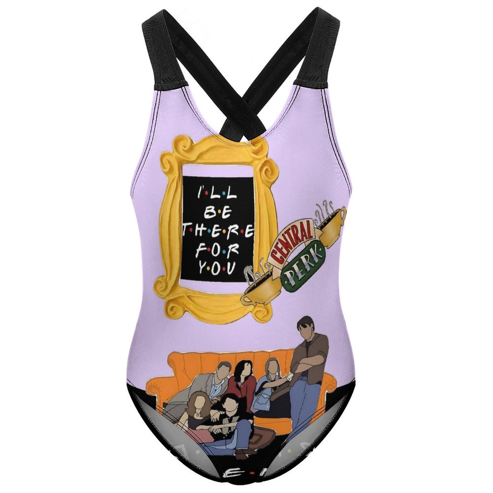 Girls Friend TV Show One Piece Swimsuits Bathing Suits Cross Back ...
