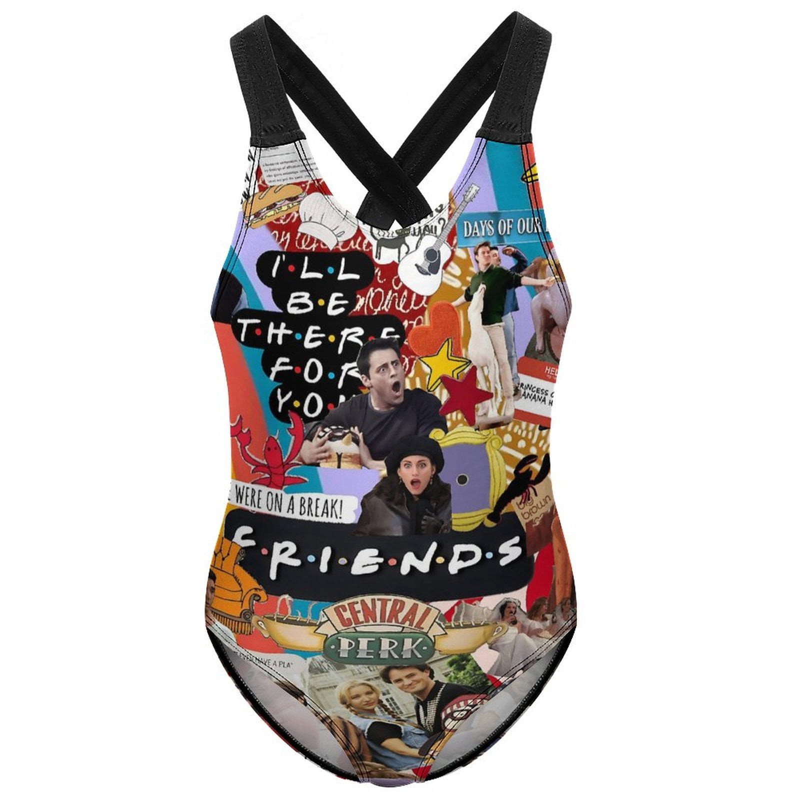 Girls Friend TV Show One Piece Swimsuits Bathing Suits Cross Back ...