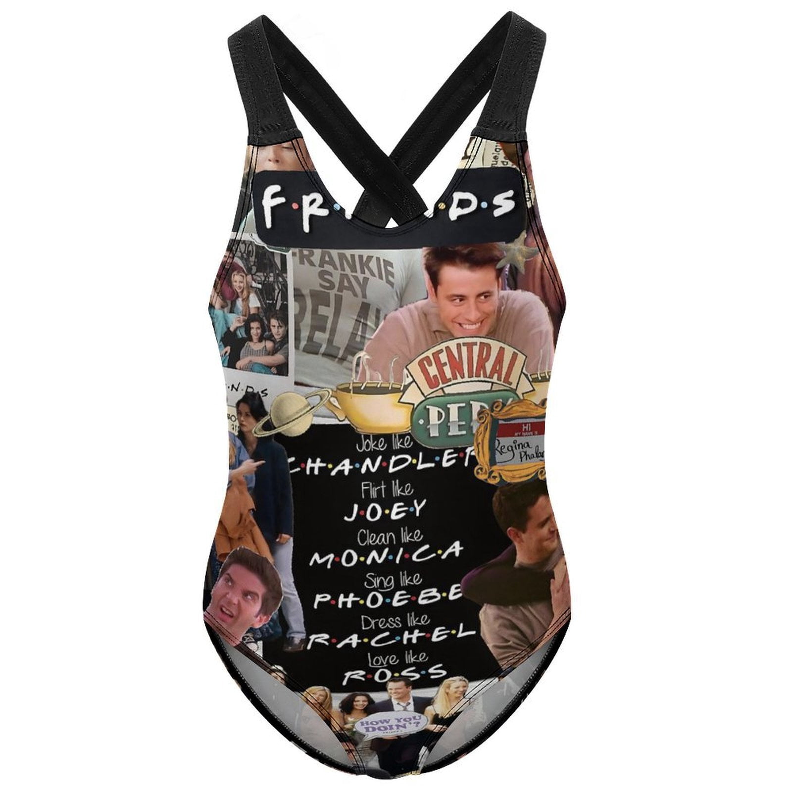 Girls Friend TV Show One Piece Swimsuits Bathing Suits Cross Back ...