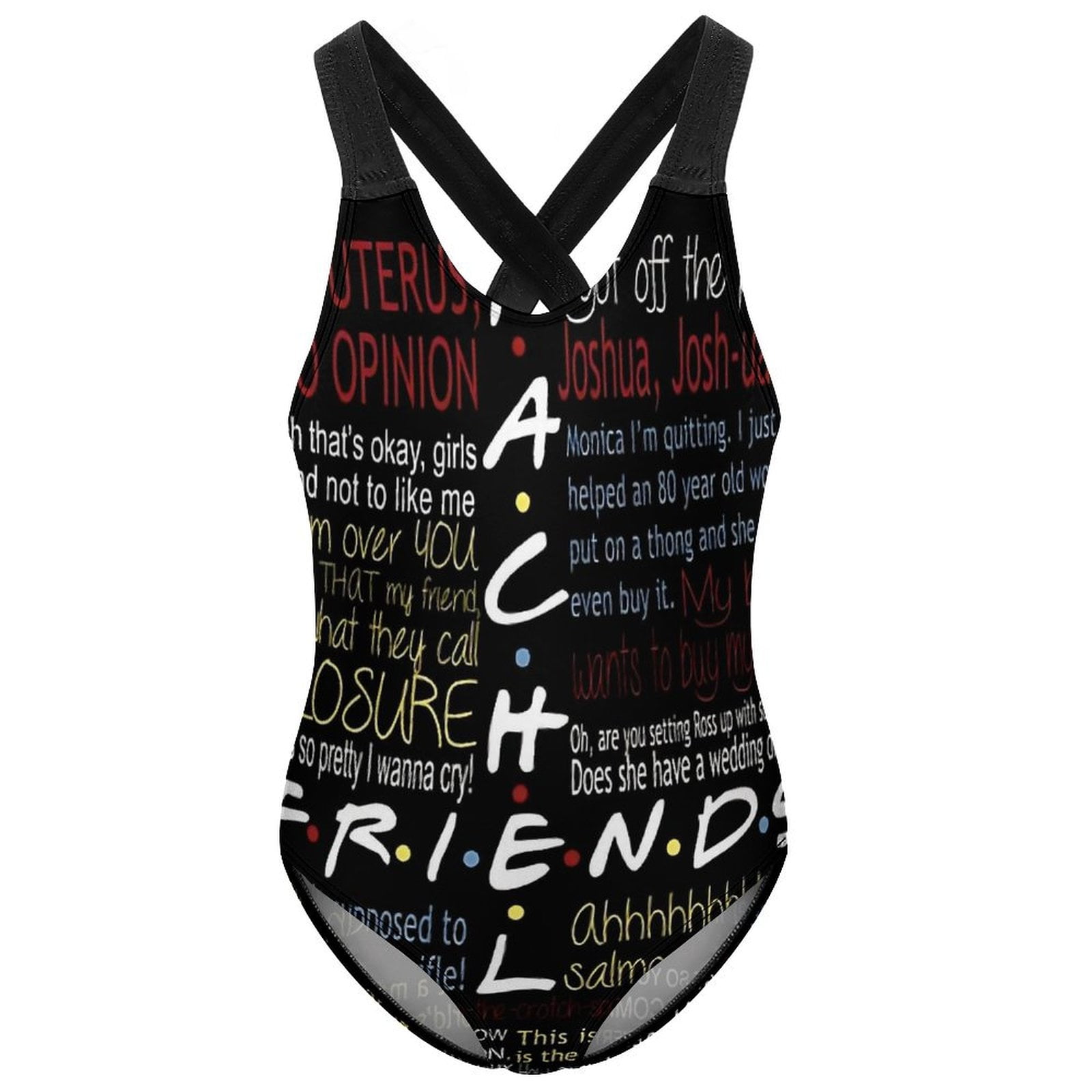 Girls Friends Tv Show One Piece Swimsuits Bathing Suit for Kids Cross ...