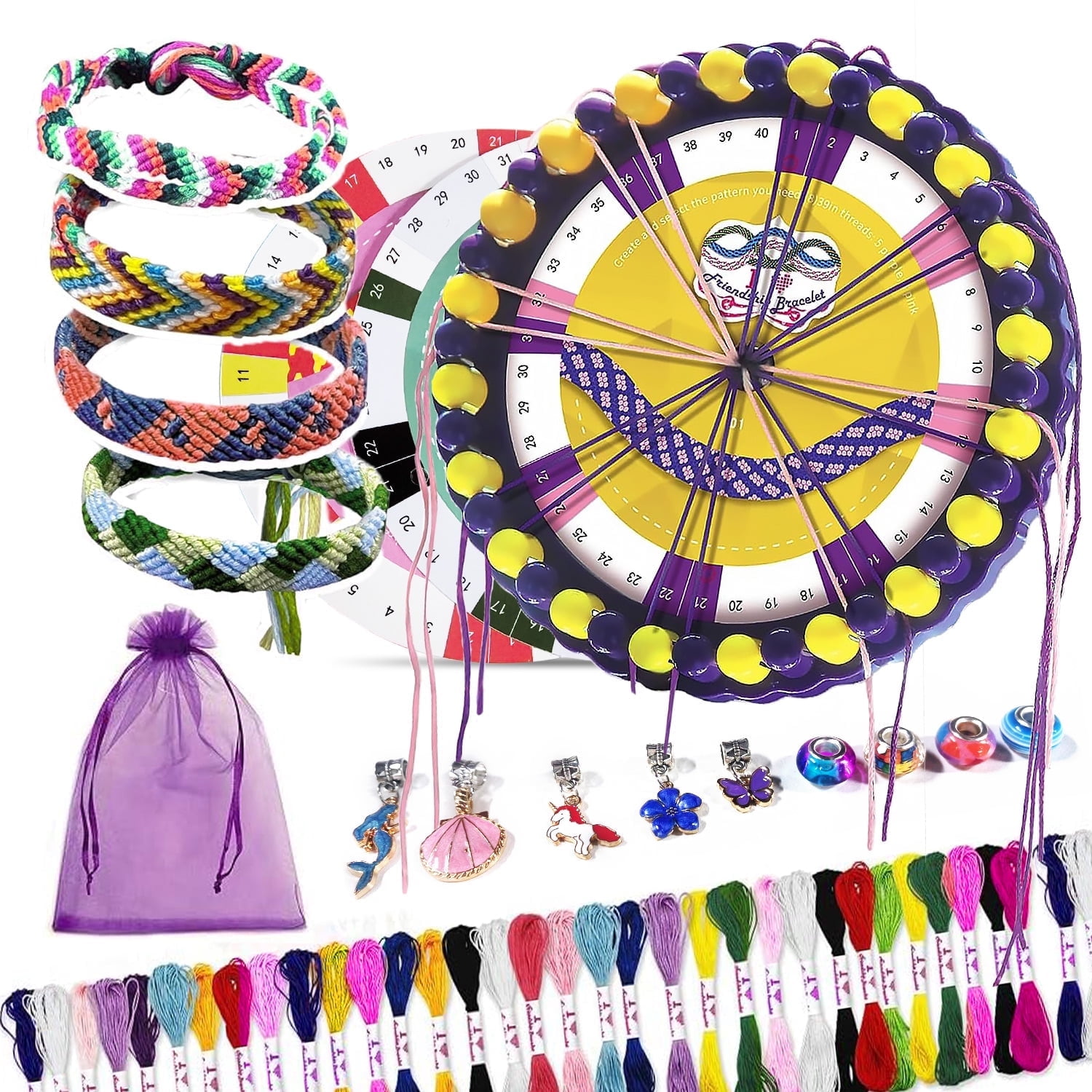 Girls Friendship Bracelet String Making Kit, Kids Jewelry-Making Kit ...