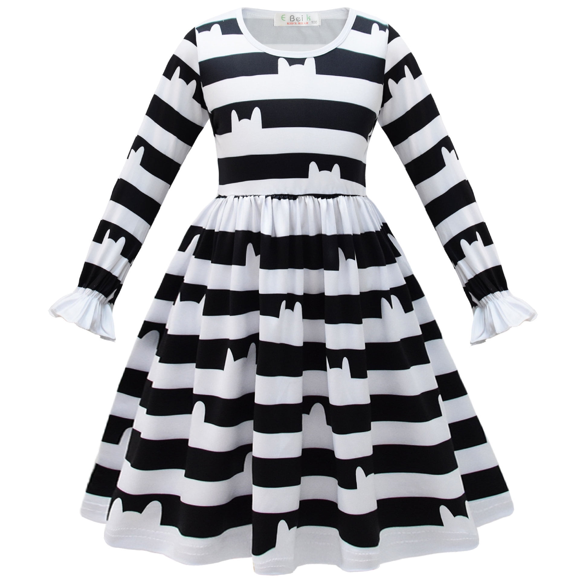 Girls Gabby's Dress Halloween Party Long Sleeve Stripe Costume ...
