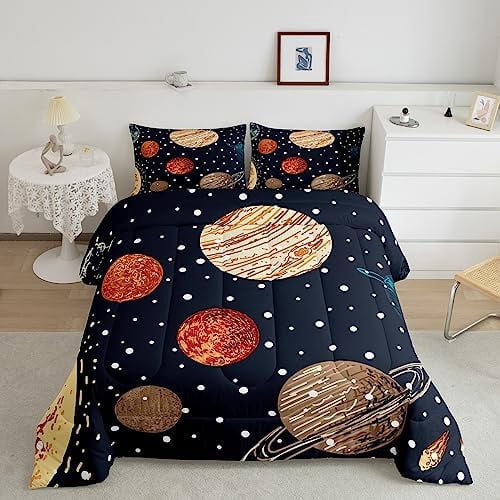 Girls Galaxy Comforter Set Twin Outer Space Bedding for Boys Girls ...