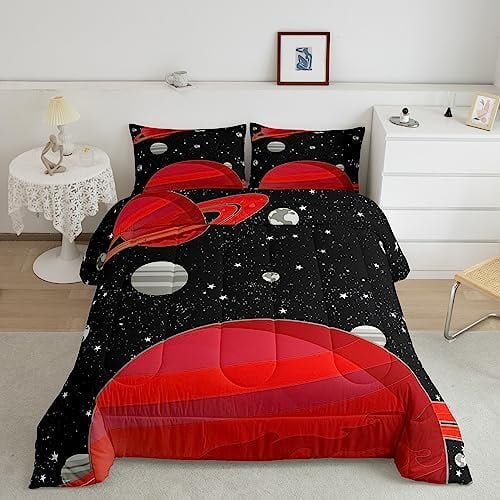 Girls Galaxy Comforter Set Twin Outer Space Bedding for Boys Girls ...