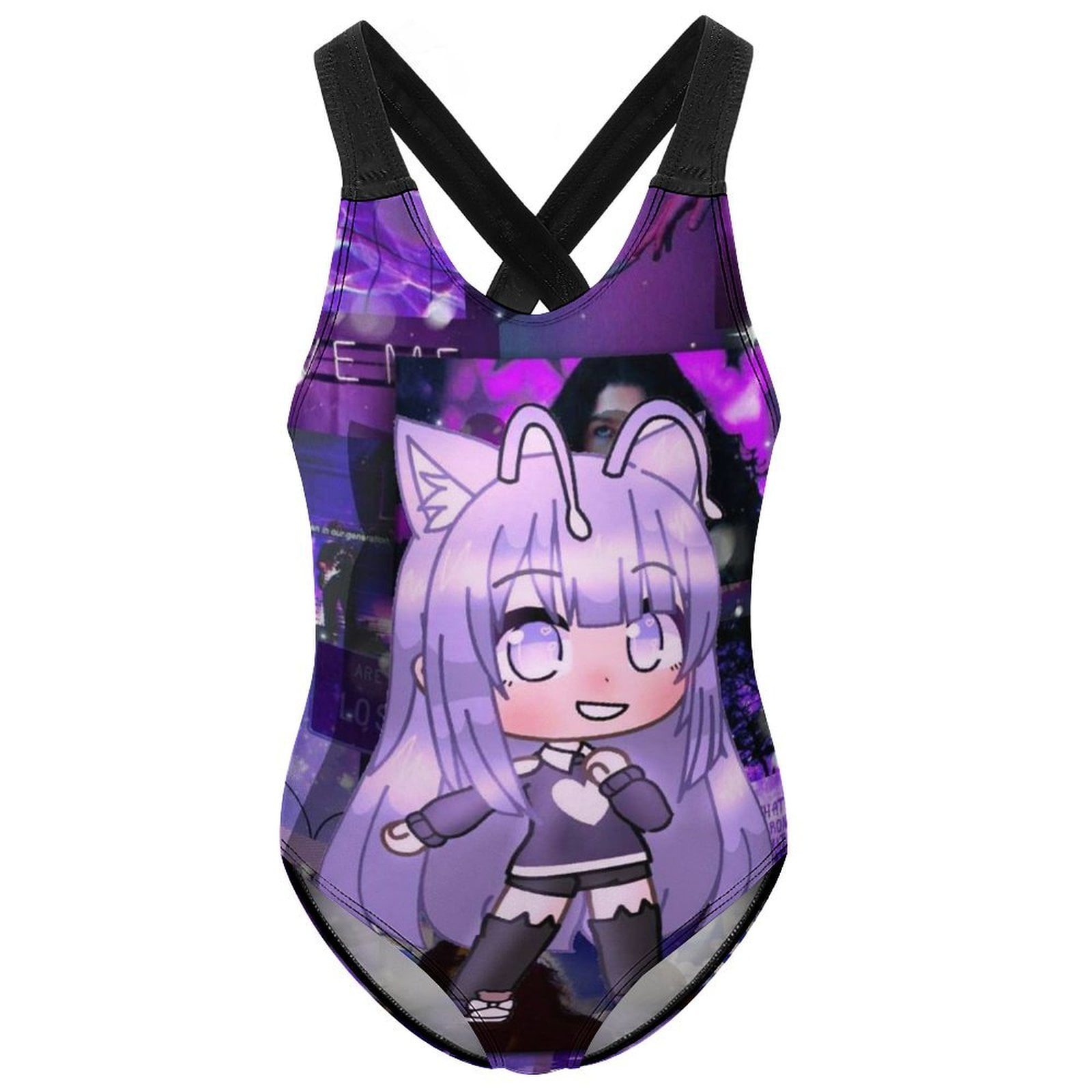 Girls Galaxy Gacha Life One Piece Swimsuit Bathing Suit Summer Swimwear ...