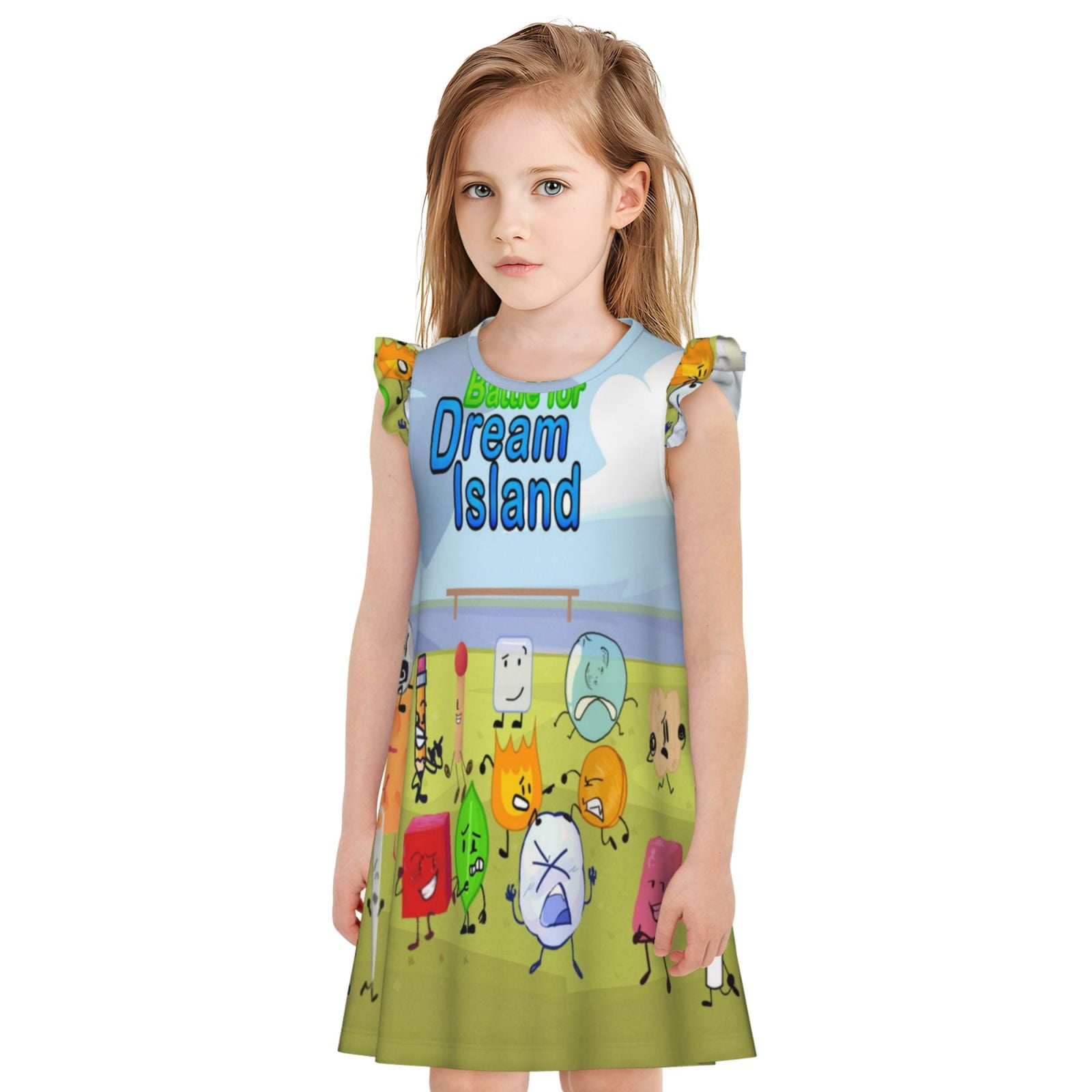 Girls Game BFDI Battle For Dream Island Pajamas Dress Cartoon Printed ...