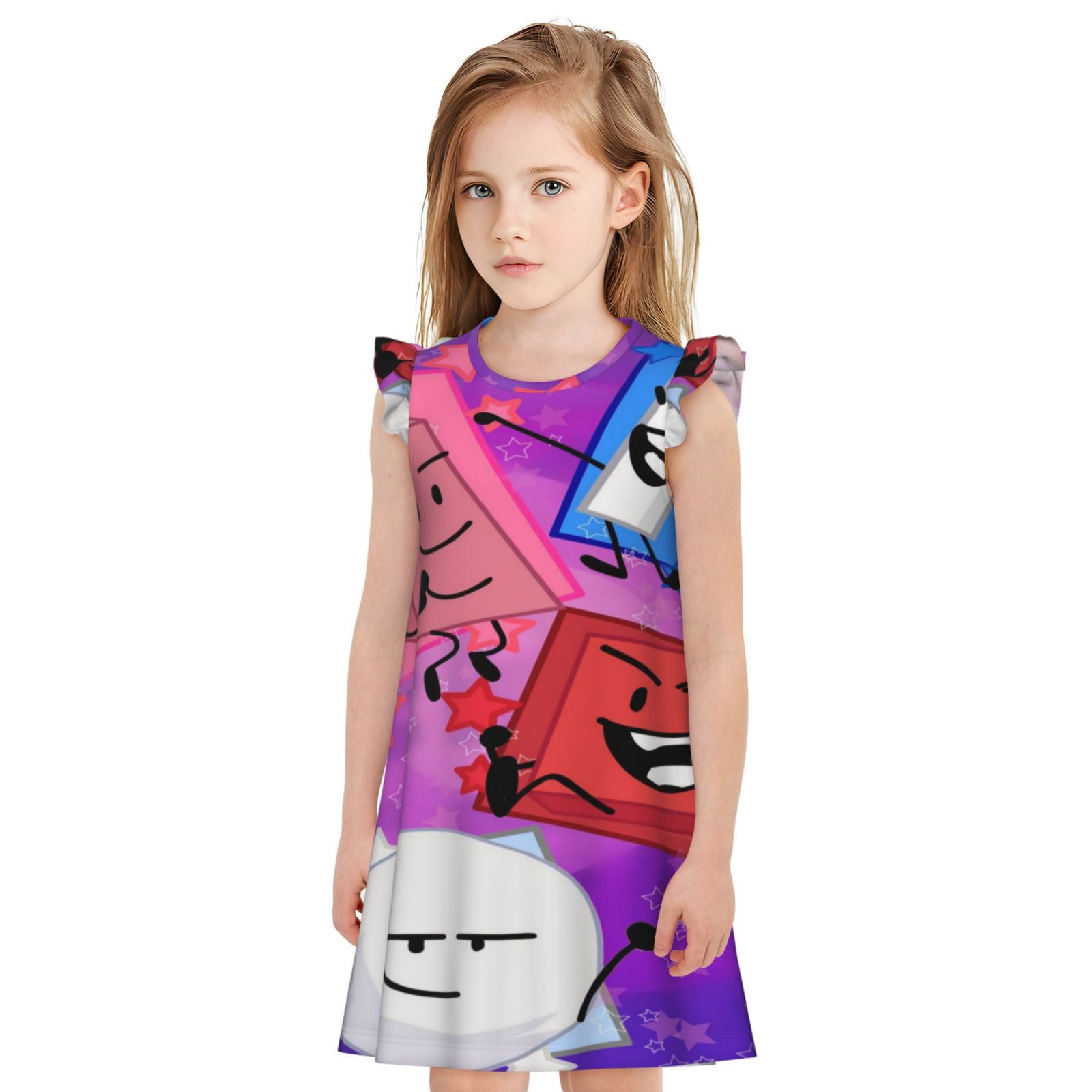 Girls Game BFDI Battle For Dream Island Pajamas Dress Cartoon Printed ...