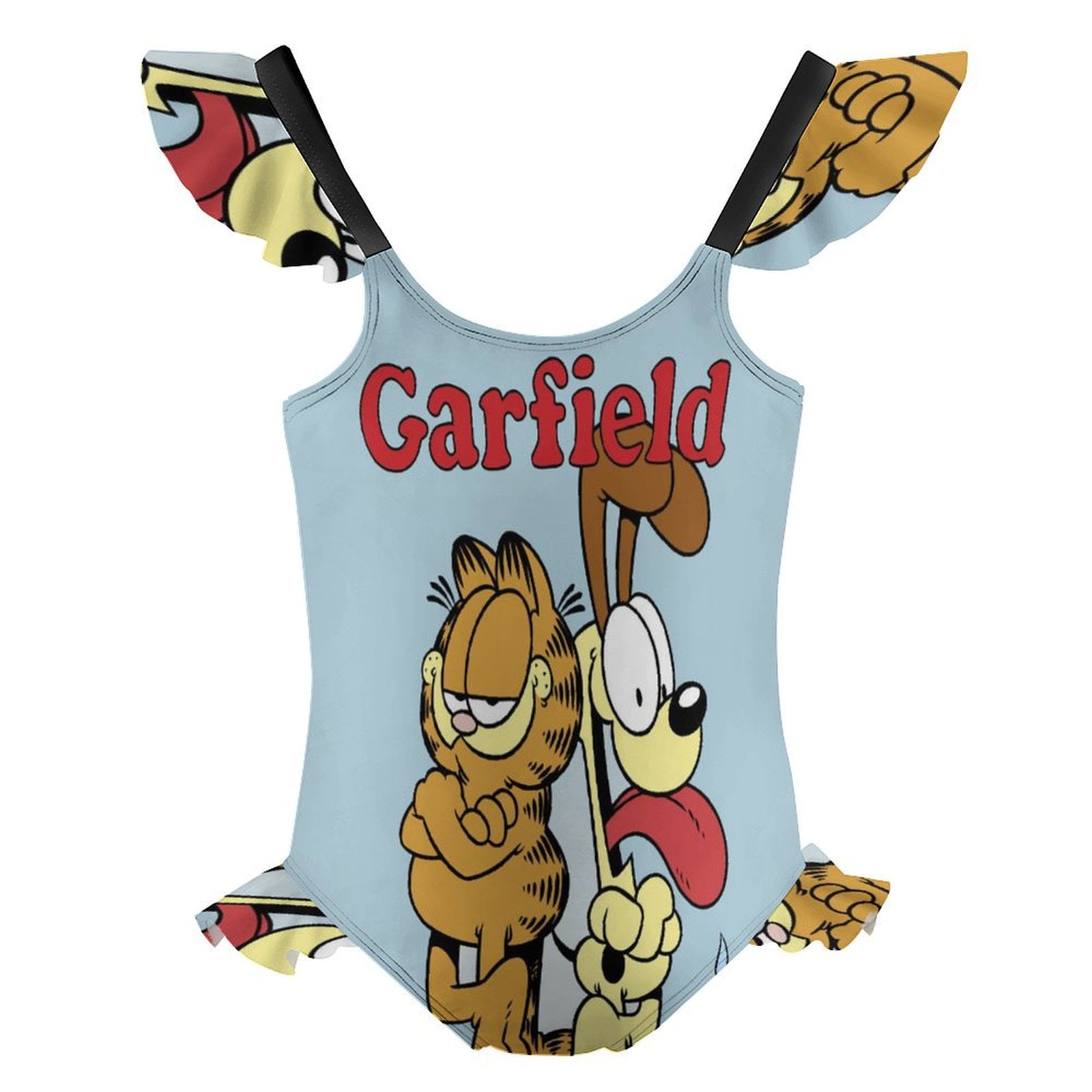 Girls Gar-Field One Piece Swimsuit Kids Cute Ruffle Bathing Suit ...