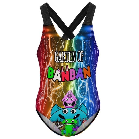 Girls Garden Monster Animal Banban One Piece Swimsuits Bathing Suits ...