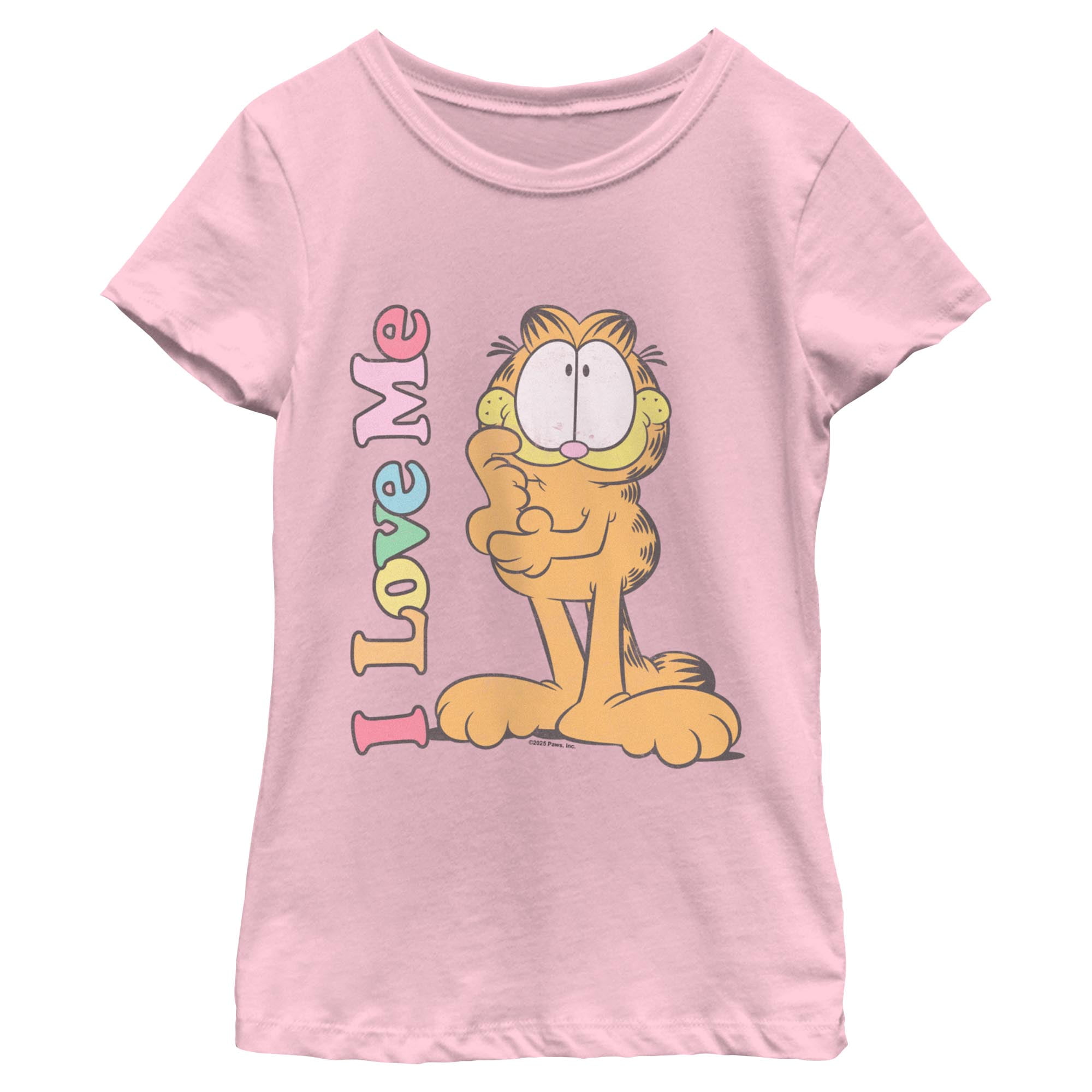 Girls Garfield I Love Me Cat Colors T Shirt - Walmart.com
