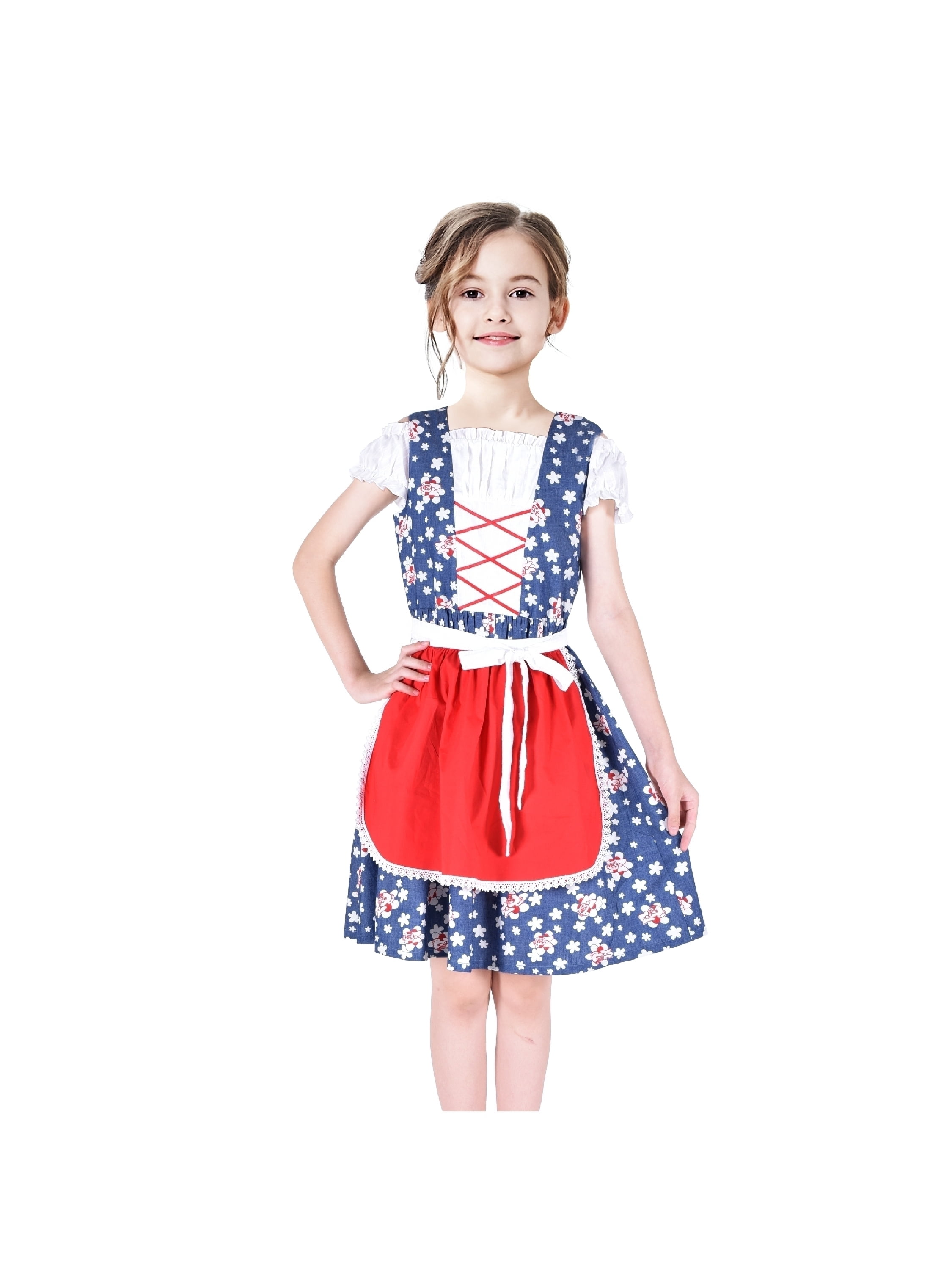 Girls Germany Dirndl Dress Bavarian Oktoberfest Vintage Halloween ...