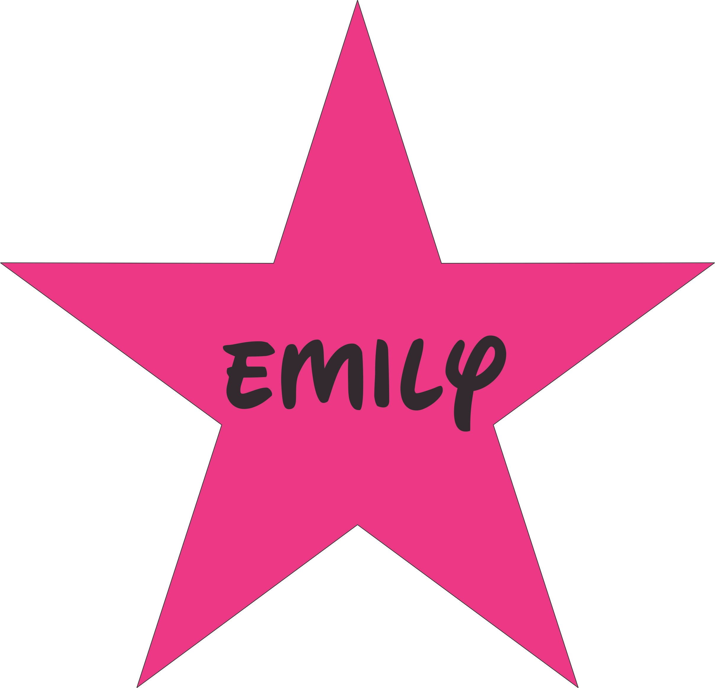 Girls Girly Star Stars Starry Name Customized Wall Decal - Custom Vinyl ...