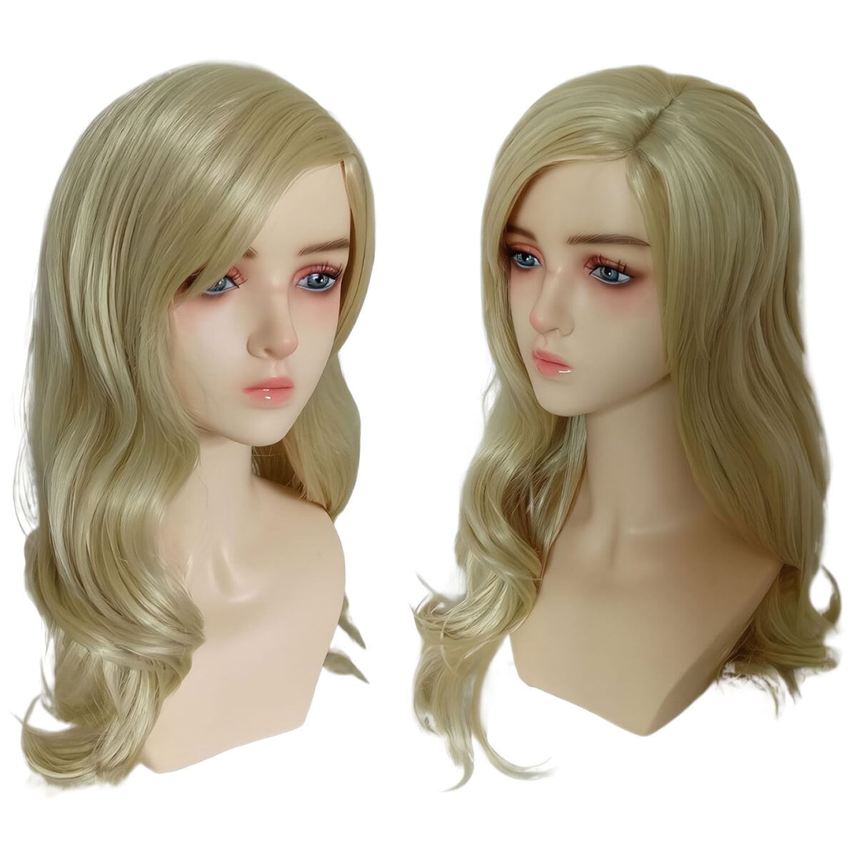 Girls Glinda Elphaba Costume Wig Halloween Blonde Black Braid Cosplay ...