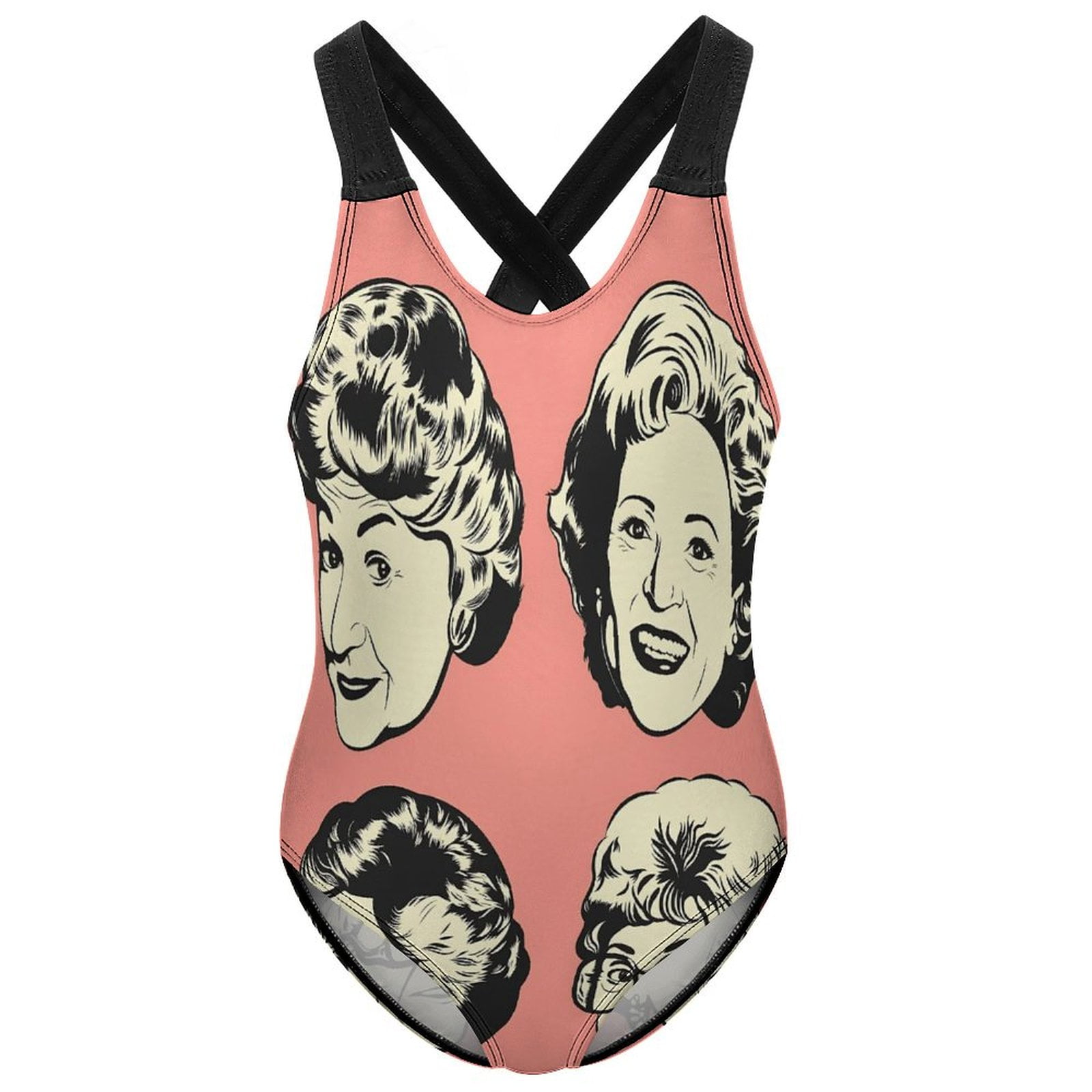 Girls Golden Girls One Piece Swimsuits Bathing Suit for Kids Cross ...