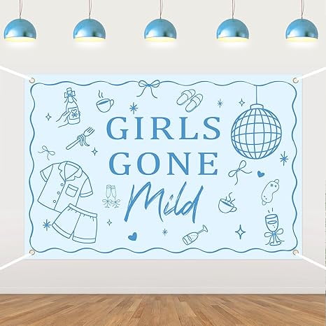 Girls Gone Mild Bach Party Backdrop, Girls Night in Slumber Bridal ...
