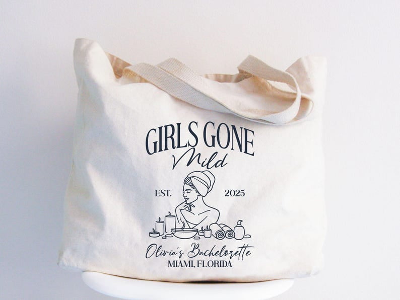 Girls Gone Mild Bachelorette Tote, Spa Day Gifts, Chill Bachelorette ...