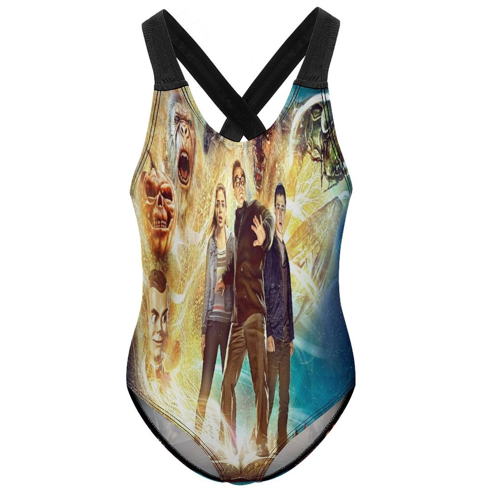 Girls Goosebu-,Mp One Piece Swimsuits Bathing Suits Cross Back Swimwear ...