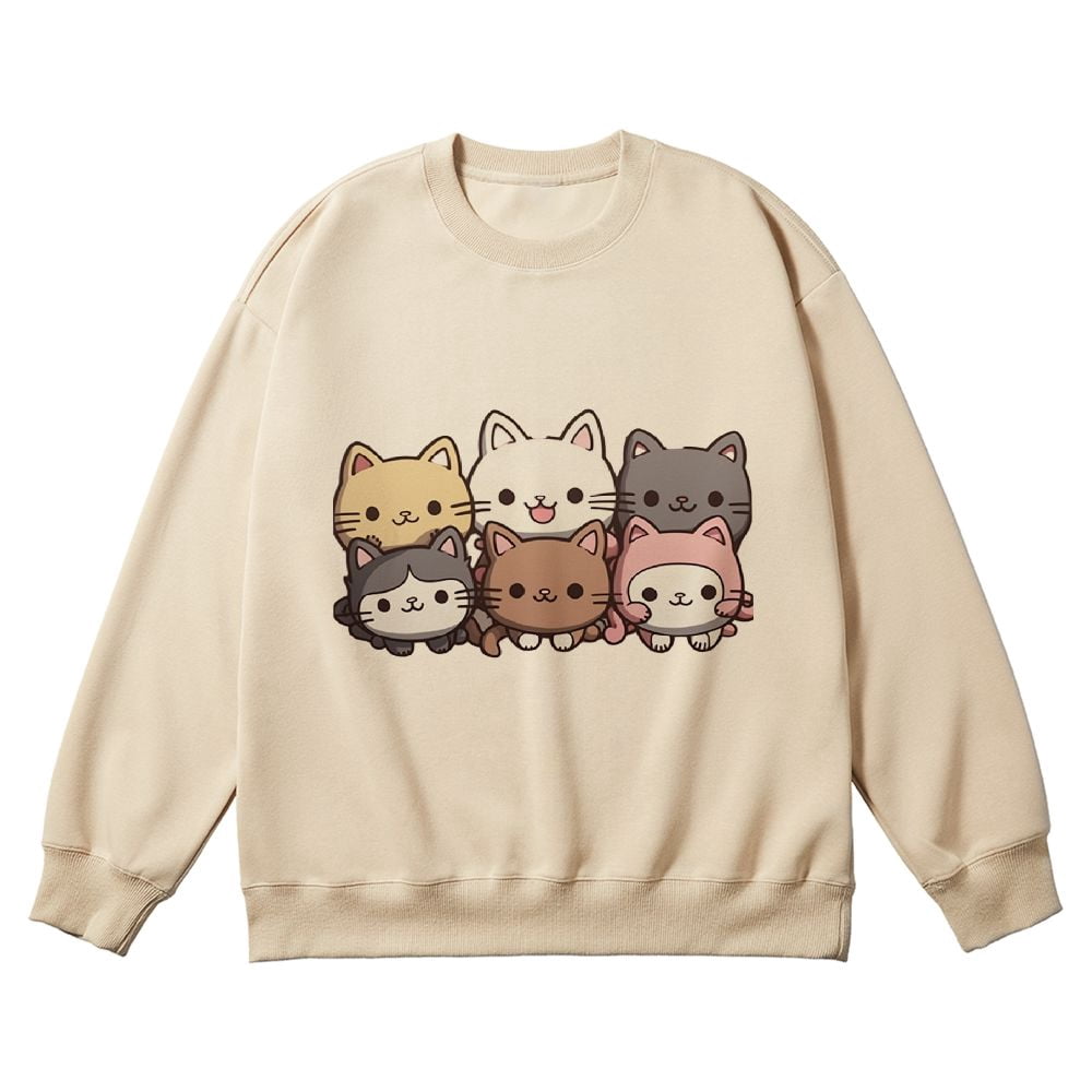 Girls' Graphic Crewneck Sweatshirt Cute Cartoon Long Sleeve Drop ...