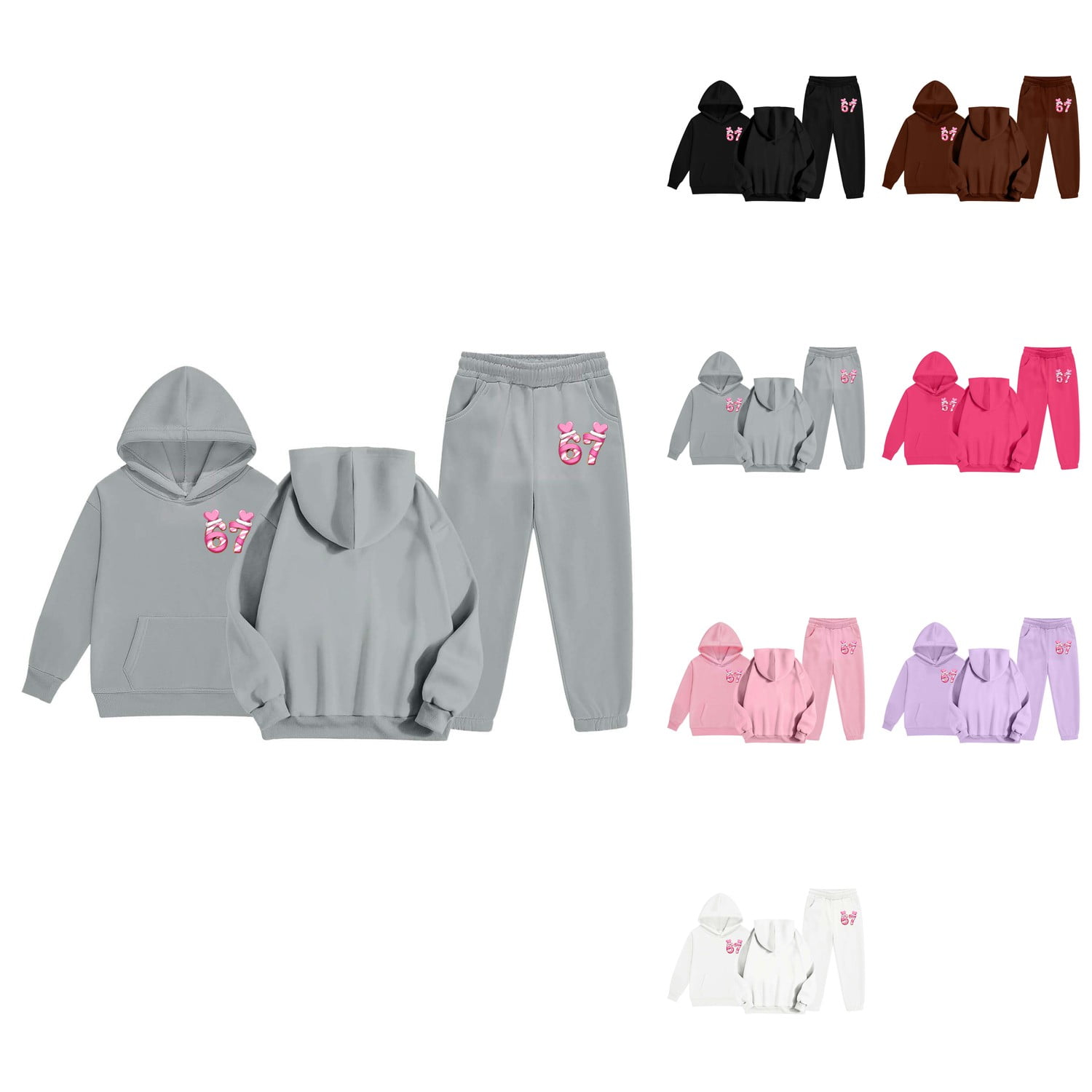Girls' Graphic Print Hoodie And Sweatshirt Casual Pullover With Hood ...