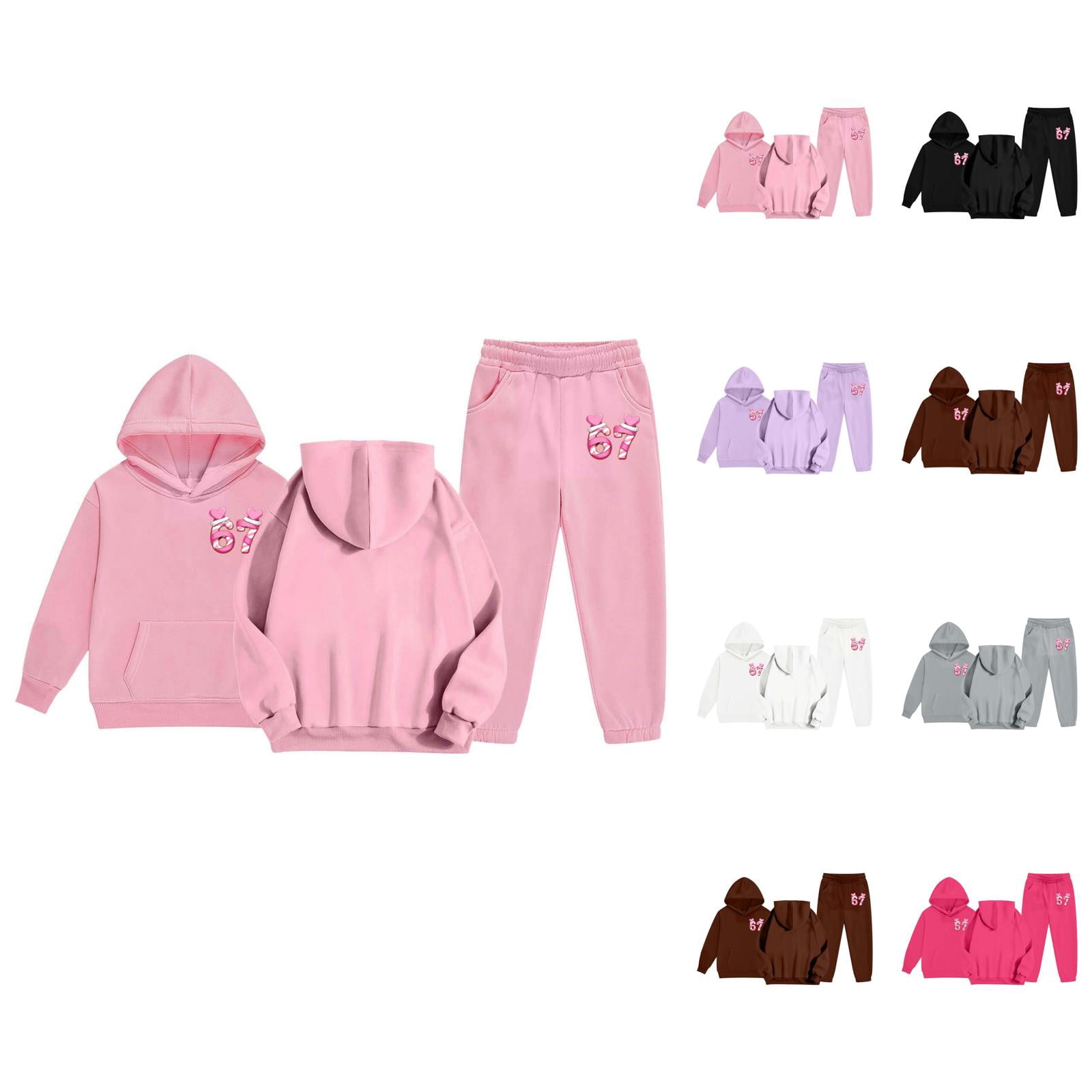 Girls' Graphic Print Hoodie And Sweatshirt Casual Pullover With Hood ...