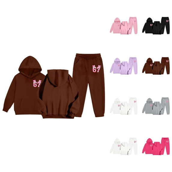 Girls' Graphic Print Hoodie And Sweatshirt Casual Pullover With Hood ...