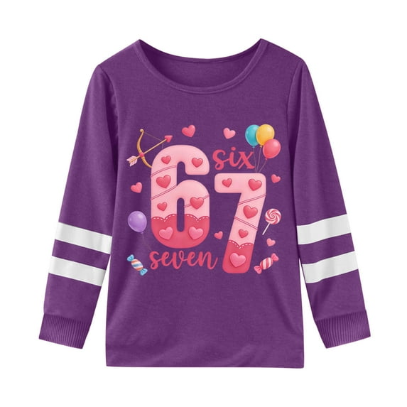 Girls Graphic Print Short Sleeve Crewneck T-Shirts – Colorful Casual ...