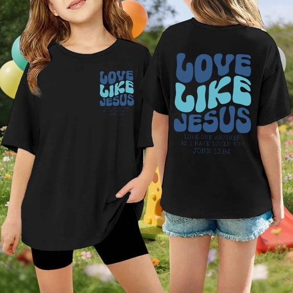 Girls Graphic Print and Tees Fashionable Oversized Tshirts Casual ...