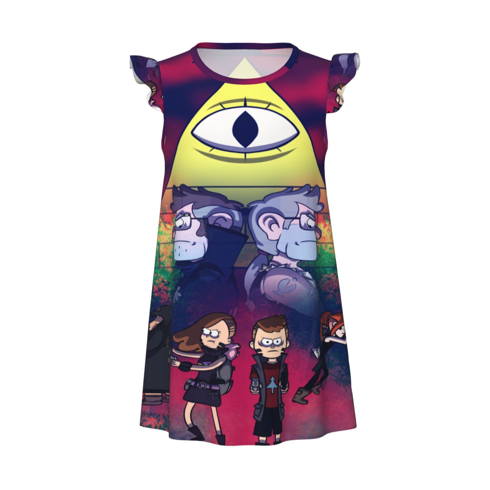 Girls Gravity Fall Nightgowns Pajamas Kids Sleepwear Night Dress Sleep ...