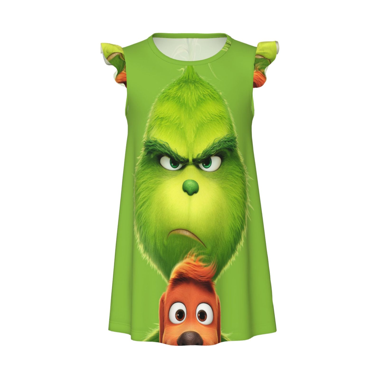 Girls Grinch Nightgowns Princess Nightdress Cotton Sleepwear Pajamas ...