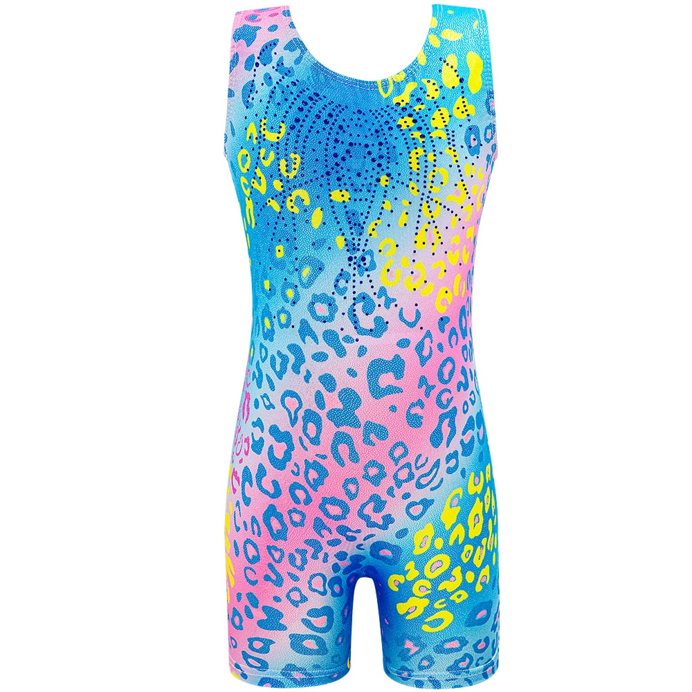 Girls Gymnastic Leotard Sparkly Shiny Diamond Ballet Dance Outfit One ...
