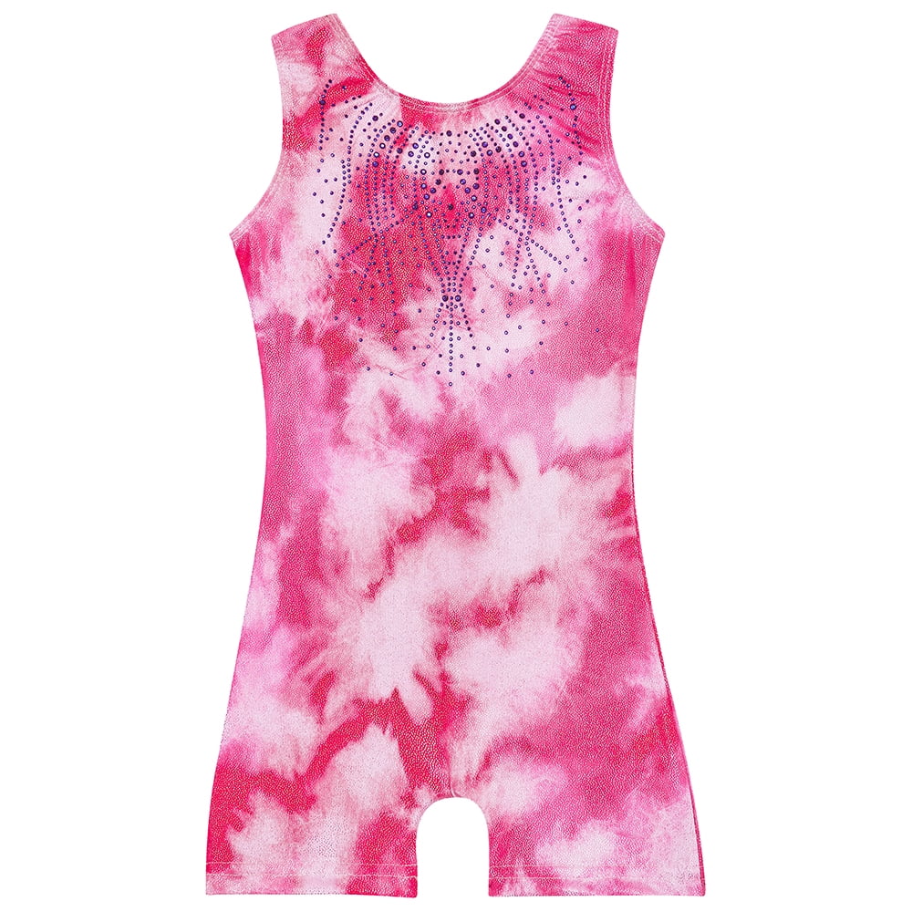 Girls Gymnastic Leotard Sparkly Shiny Diamond Ballet Dance Outfit One ...