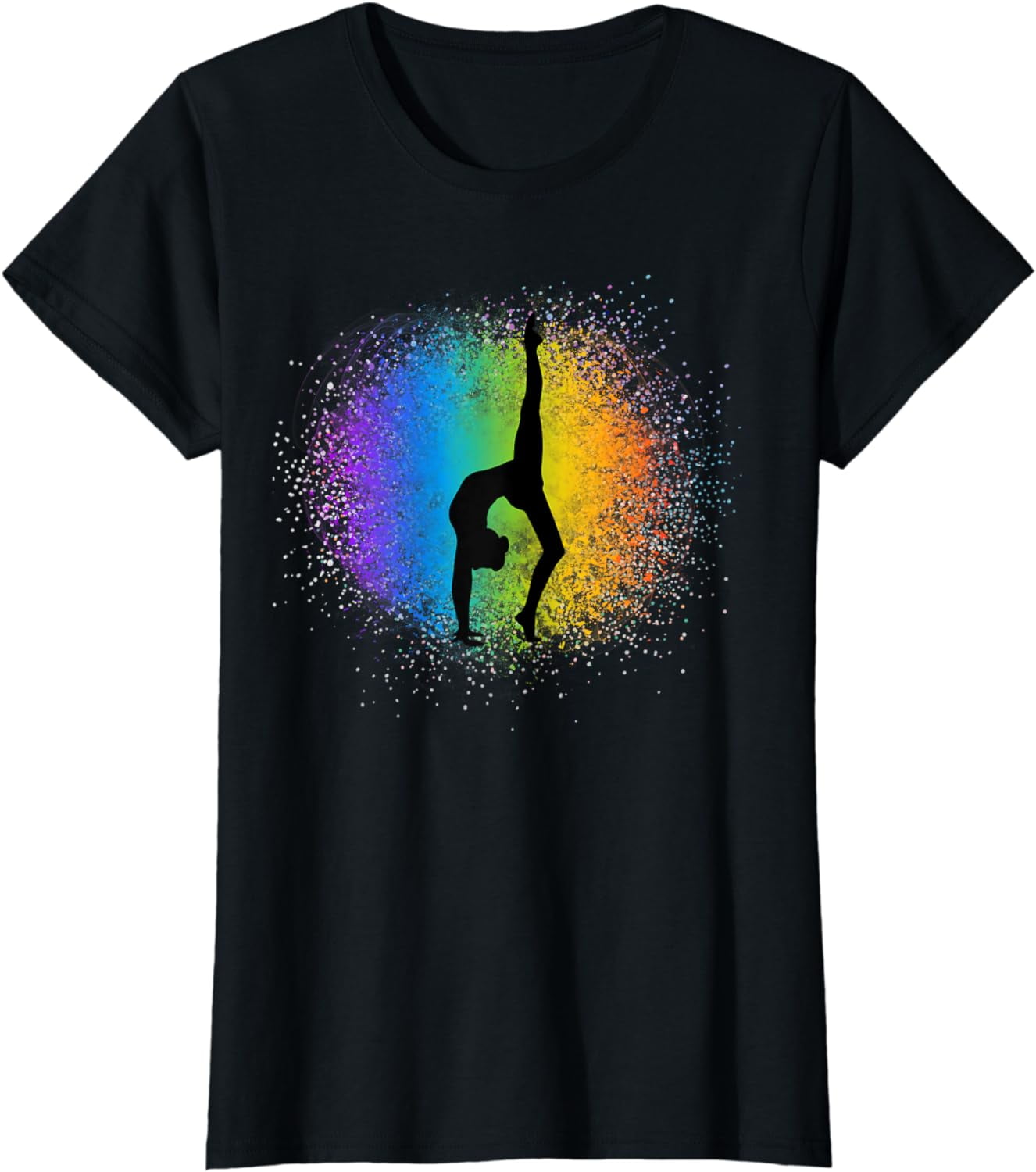 Girls Gymnastics Rainbow Colors Acrobatic Acro Gymnast T-shirt ...