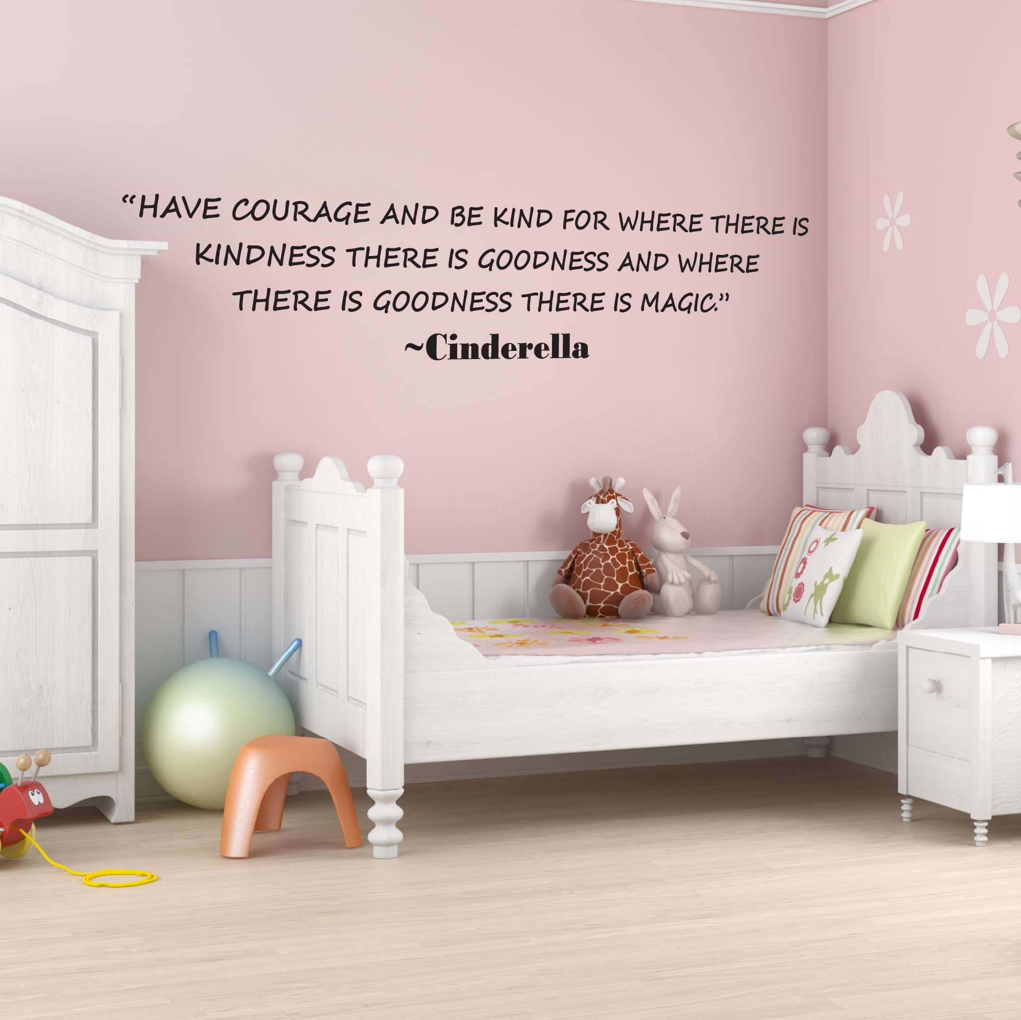 Girls Have Courage and Be kind Cute Quotes & Sayings Wall Decal ...
