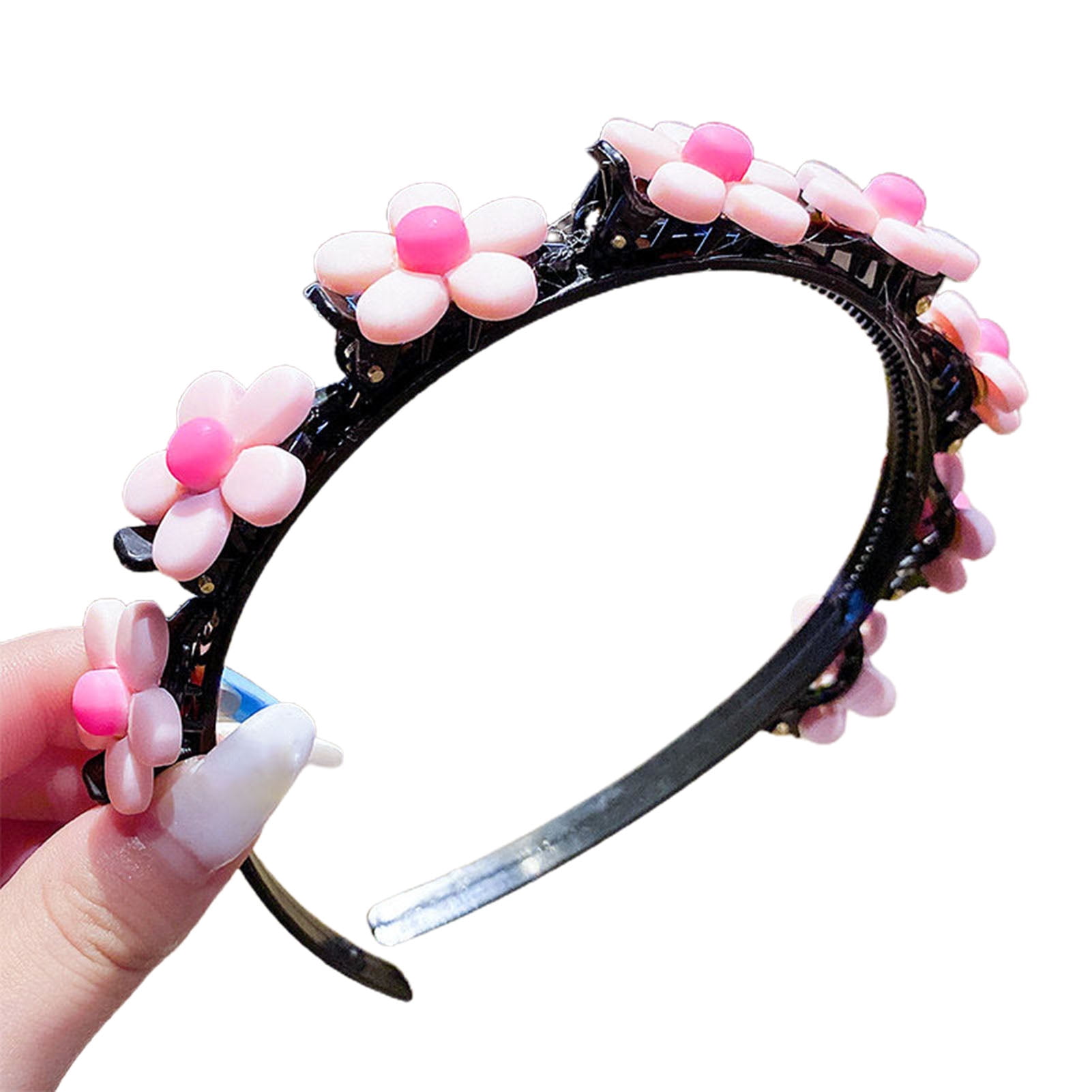Girls Headband, Fashion Korean Style Cute Flower Design Resin Elastic ...