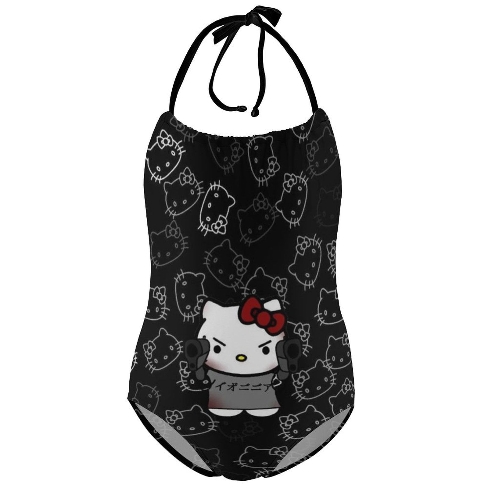 Girls Hello Ki-tt One Piece Swimsuit Bathing Suit Beachwear - Walmart.com