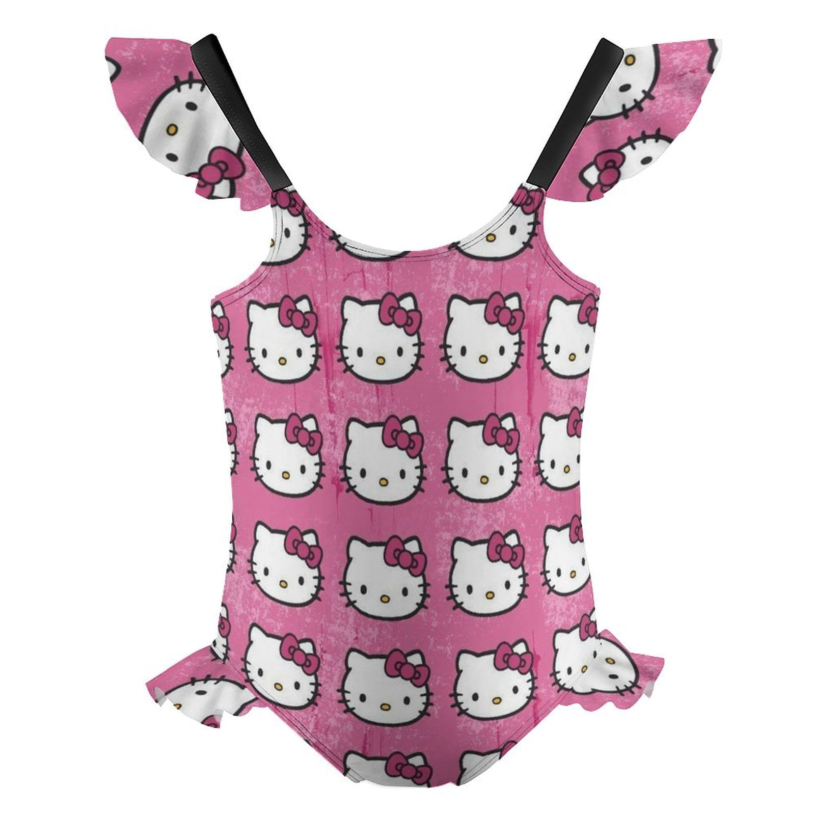 Girls Hello Ki-tt One Piece Swimsuit Bathing Suit Beachwear - Walmart.com